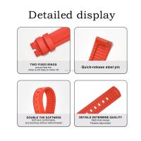 China Eraysun 20 22MM FKM Fluoro Rubber Watch Strap Bands ForOmega Watch Strap Waterproof for Diving and Sports Watch Strap for sale