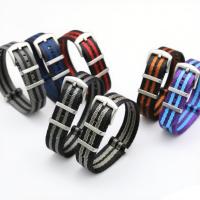 China Eraysun High Quality 20mm 22mm Nylon Seatbelt Watch Bands for James Bond Band Watch Double Pass Na-to Watch Strap for sale