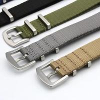 China Eraysun High Quality 20mm 22mm Nylon Seatbelt Watch Bands for James Bond Band Watch Double Pass Na-to Watch Strap for sale