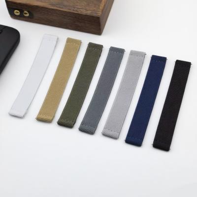 China Eraysun 33 Colors Simple Style Elastic Loop Parachute Strap Quick Release 18mm 20mm 22mm 24mm Nylon Watch Strap for sale
