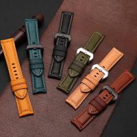 China Eraysun Luxury Italian Genuine Leather Strap Wristband Calfskin Mens Leather Band 22mm Multicolor Full Grain Watch Strap for sale