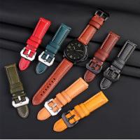 China Eraysun Luxury Italian Genuine Leather Strap Wristband Calfskin Mens Leather Band 22mm Multicolor Full Grain Watch Strap for sale