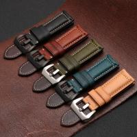 China Eraysun Luxury Italian Genuine Leather Strap Wristband Calfskin Mens Leather Band 22mm Multicolor Full Grain Watch Strap for sale
