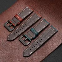 China Eraysun Luxury Italian Genuine Leather Strap Wristband Calfskin Mens Leather Band 22mm Multicolor Full Grain Watch Strap for sale