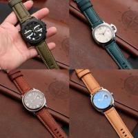 China Eraysun Luxury Italian Genuine Leather Strap Wristband Calfskin Mens Leather Band 22mm Multicolor Full Grain Watch Strap for sale