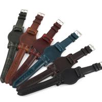 China Eraysun Base Watch Bands Oil Wax Leather Tray Watch Strap Universal 16/18/19/20/21/22mm Top Layer Cowhide Mens Watch Bands for sale