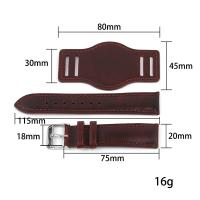China Eraysun Base Watch Bands Oil Wax Leather Tray Watch Strap Universal 16/18/19/20/21/22mm Top Layer Cowhide Mens Watch Bands for sale