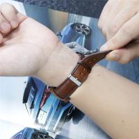 China Eraysun Base Watch Bands Oil Wax Leather Tray Watch Strap Universal 16/18/19/20/21/22mm Top Layer Cowhide Mens Watch Bands for sale