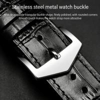 China Bamboo Leather Breathable Watch Band for 10mm 16mm 18mm 20mm 22mm Leather Watch Strap for Men Woman for sale