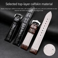 China Bamboo Leather Breathable Watch Band for 10mm 16mm 18mm 20mm 22mm Leather Watch Strap for Men Woman for sale