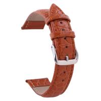 China Eraysun Cracked Round Crocodiler Pattern Cowhide Leather Watch Straps Custom Watch Band  20mm 22mm Watch Accessories for sale