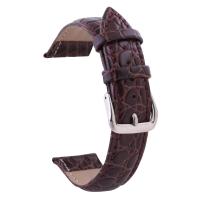China Eraysun Cracked Round Crocodiler Pattern Cowhide Leather Watch Straps Custom Watch Band  20mm 22mm Watch Accessories for sale
