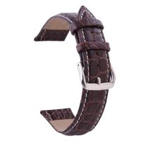 China Eraysun Cracked Round Crocodiler Pattern Cowhide Leather Watch Straps Custom Watch Band  20mm 22mm Watch Accessories for sale
