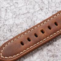 China Eraysun Leather Watch Straps Best Value Quartz Spot Goods Suitable 20 22 24 26mm Watch Men Genuine Retro Bands Rough Crazy Strap for sale