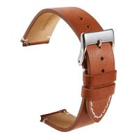 China Eraysun Watch Straps Leather Quick Brown Vintage Cow Band Bracelet 16mm18mm 20mm 22mm 24mm for Mens Women Smart Watch Bands for sale
