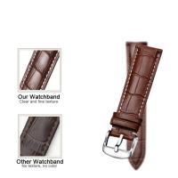 China Eraysun Custom High Quality Genuine Strap Vintage Leather Luxury Wrist Watch Band Leather Watch Strap for sale