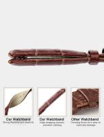 China Eraysun Custom High Quality Genuine Strap Vintage Leather Luxury Wrist Watch Band Leather Watch Strap for sale
