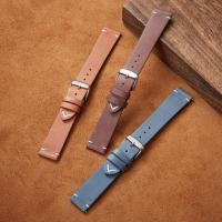 China Eraysun Leather Watch Straps Wholesale Hight Value Italian Black and Red Ladies Tooled Leather Watch Band for sale