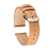 China Eraysun Leather Watch Straps Wholesale Hight Value Italian Black and Red Ladies Tooled Leather Watch Band for sale