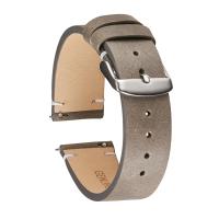 China Eraysun Leather Watch Straps Wholesale Hight Value Italian Black and Red Ladies Tooled Leather Watch Band for sale