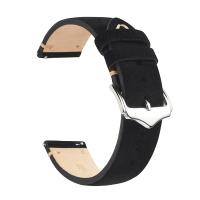 China Eraysun Leather Watch Straps Soft Wrist Watch Strap Suede Thick Hight Quality Genuine Calfskin Leather Watch Bands Saffian for sale