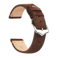 China Eraysun Leather Watch Straps Soft Wrist Watch Strap Suede Thick Hight Quality Genuine Calfskin Leather Watch Bands Saffian for sale