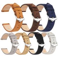 China Eraysun Leather Watch Straps Soft Wrist Watch Strap Suede Thick Hight Quality Genuine Calfskin Leather Watch Bands Saffian for sale