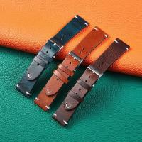 China Eraysun Leather Watch Straps Smart Watch With Heart Rate Monitor Wide Leather Cuff Wrist Watch Band for Mens for sale