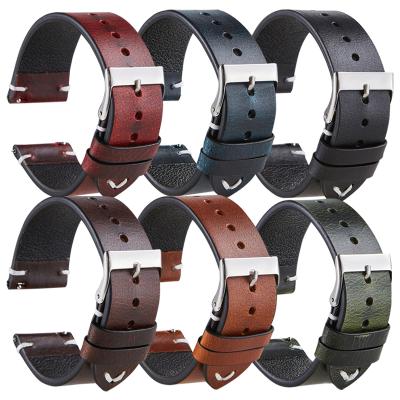 China Eraysun Leather Watch Straps Smart Watch With Heart Rate Monitor Wide Leather Cuff Wrist Watch Band for Mens for sale