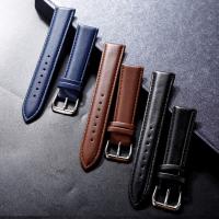 China Eraysun Leather Watch Straps 16 18 20 21 22mm Genuine Wide Leather Watch Band Soft Material Watch Band Wrist Strap for sale