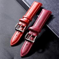 China Eraysun Leather Watch Straps 16 18 20 21 22mm Genuine Wide Leather Watch Band Soft Material Watch Band Wrist Strap for sale