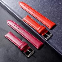 China Eraysun Leather Watch Straps 16 18 20 21 22mm Genuine Wide Leather Watch Band Soft Material Watch Band Wrist Strap for sale