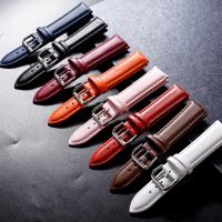 China Eraysun Leather Watch Straps 16 18 20 21 22mm Genuine Wide Leather Watch Band Soft Material Watch Band Wrist Strap for sale