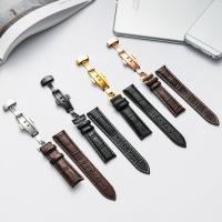 China Eraysun Leather Watch Straps Vintage Watch Tool Kit Butterfly Cow Leather Watch Smart Bands Genuine Leather Strap 12-24MM for sale