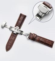 China Eraysun Leather Watch Straps Vintage Watch Tool Kit Butterfly Cow Leather Watch Smart Bands Genuine Leather Strap 12-24MM for sale