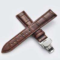 China Eraysun Leather Watch Straps Vintage Watch Tool Kit Butterfly Cow Leather Watch Smart Bands Genuine Leather Strap 12-24MM for sale