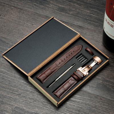 China Eraysun Leather Watch Straps Genuine Leather Strap 12-24MM Vintage Watch Tool Kit Butterfly Cow Leather Watch Smart Bands for sale