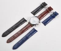 China Eraysun Leather Watch Straps Custom Soft Leather 19mm 20mm 21mm 22mm Stainless Steel Buckle Watch Accessories Watch Band for sale