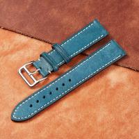 China Eraysun Vintage  Matte Tanned  Leather Watch Straps Custom  20mm 22mm Watch Accessories Watch Bands for sale