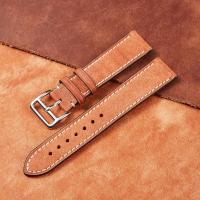 China Eraysun Vintage  Matte Tanned  Leather Watch Straps Custom  20mm 22mm Watch Accessories Watch Bands for sale