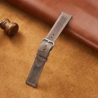 China Eraysun Leather Watch Straps High Quality Wide Vintage Smart Watch Holes Sports Breathable Leather Genuine Watch Band for sale