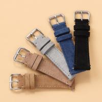 China Eraysun 20/22mm Mens Universal Brushed Genuine Leather Strap Breathable Sport Adjustable Luxury Smart Watch Band for sale