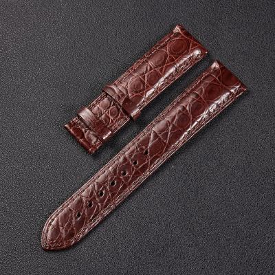 China Eraysun Crocodile Leather Watch Straps Custom Watch Band  Genuine Leather Bracelet 18mm 19mm 20mm 21mm 22mm for sale
