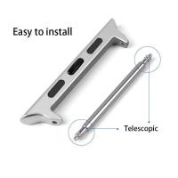 China Eraysun Connector Adapters for Apple Watch Series Band Connector I Watch 7/6/5 /4/3/2/1 Adapter Stainless Steel Accessories for sale