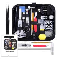 China Eraysun 151 Pcs Watch Battery Replacement Tools High Quality Multi-function PU Leather Carrying Bag Watch Repair Tool Kit for sale