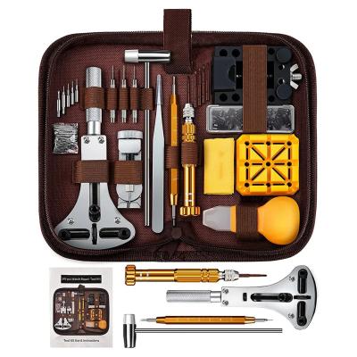 China Eraysun 149 Pcs Professional Watch Battery Tools PU Leather Carrying Bag Watch Repair Tool Kit Watchmaker Link Pin Remover Set for sale