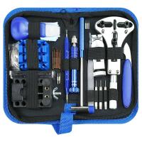 China Eraysun 185 Pcs Professional Watchmaker Link Pin Remover High Quality Multi-function PU Leather Bag Watch Repair Tool Kit Set for sale