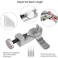 China Eraysun 185-1 Pcs Watch Adjust Parts Link Pins Remover Specialized Watchmaker Link Pin Remover PU Bag Watch Repair Tool Kit Set for sale