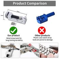 China Eraysun 147-A PCS High Quality Watchmaker Link Pin Remover Opener Spring Bar Watch Battery Replacement Horlogemaker Repair Set for sale
