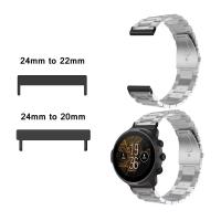 China Eraysun 1 Pair 24mm to 22mm Watch Band Adapter Connectors 24mm to 20mm for Smart Watch Strap Accessories for sale